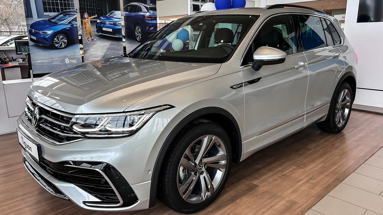 New 2023 Volkswagen Tiguan R-Line Reflex Silver Detailed Visual Review ...