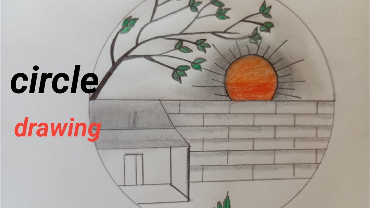 circle drawing idea //how to draw easy circle drawing idea - YouTube