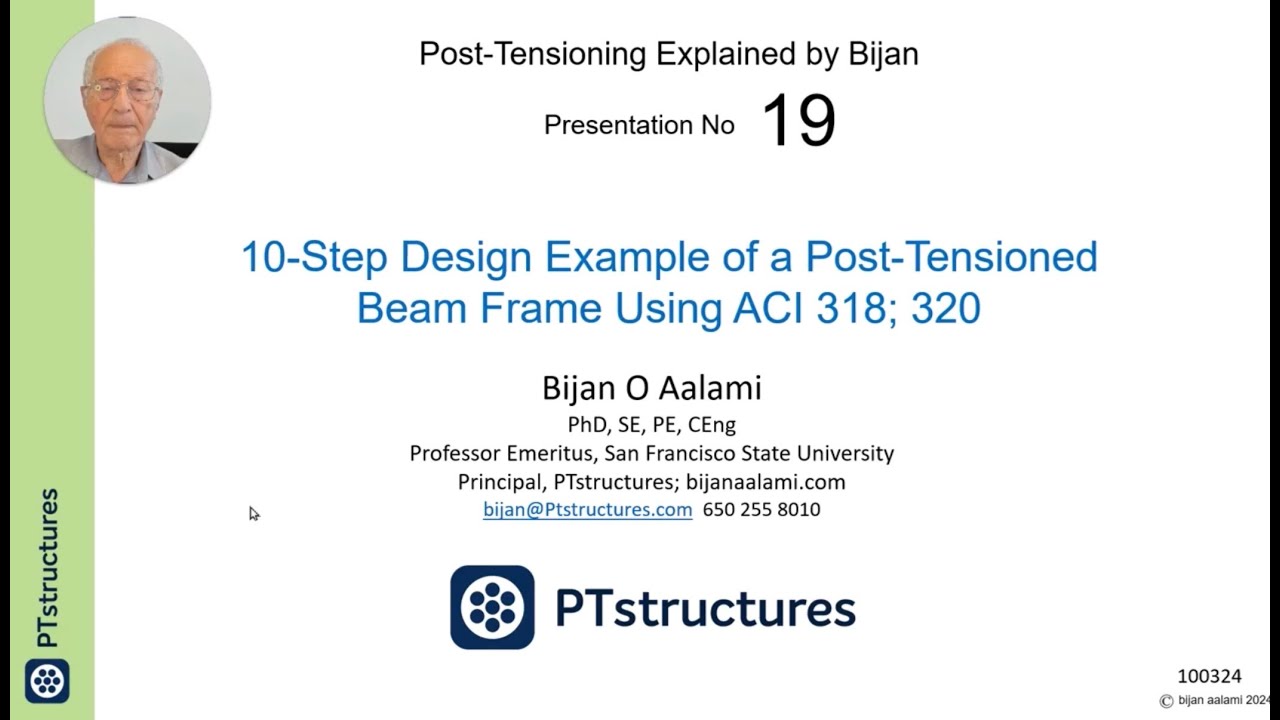 19- 10 Step Design Example of a Post Tensioned Beam Frame Using ACI 318 ...