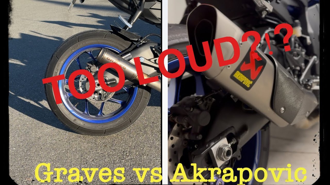 Yamaha R1 Graves vs Akra slip on exhuast - YouTube