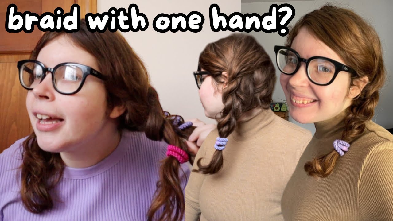 I tried putting my hair into a braid with ONE hand for the first time ...