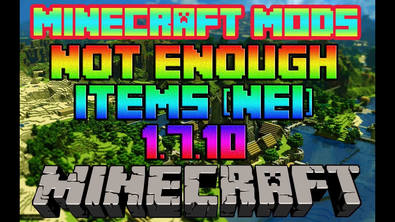 DESCARGAS MINECRAFT MODS | Not Enough Items Mod | 1.7.10 - YouTube