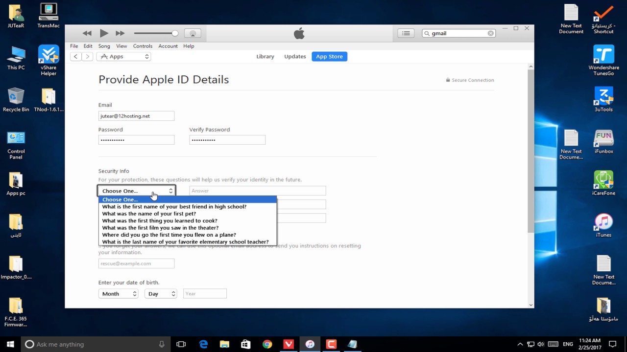 how to create Apple id by itunes 2017 - YouTube