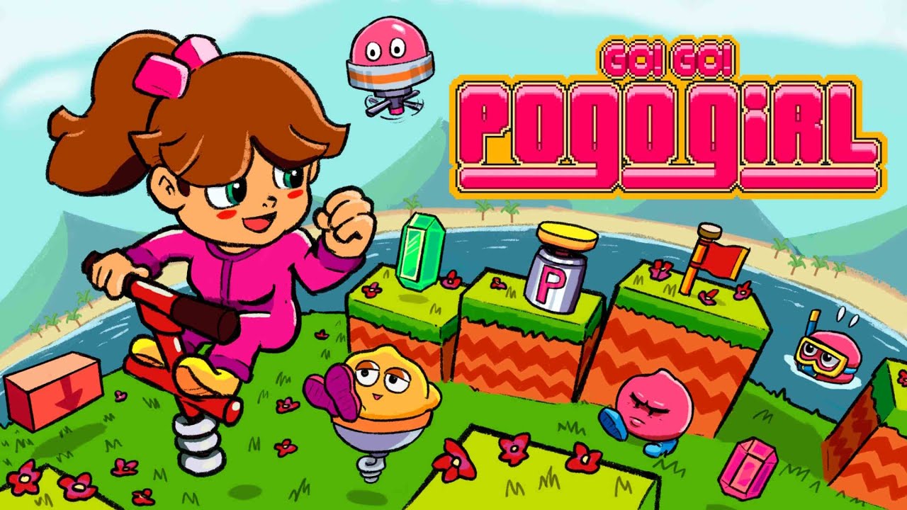 Go! Go! PogoGirl (Preview) Let's Play pogo platformer on Nintendo ...