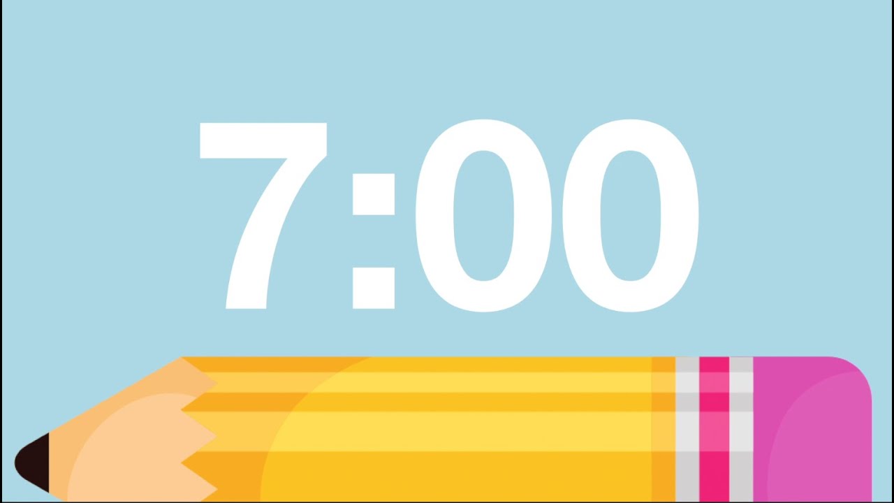 7 Minute Cute Back to School Timer with Relaxing Music and Alarm (Lofi ...