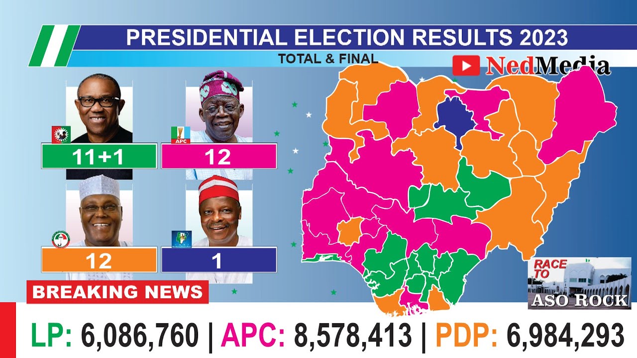Presidential Election Results 2023: Peter Obi Wins 11 States + FCT ...