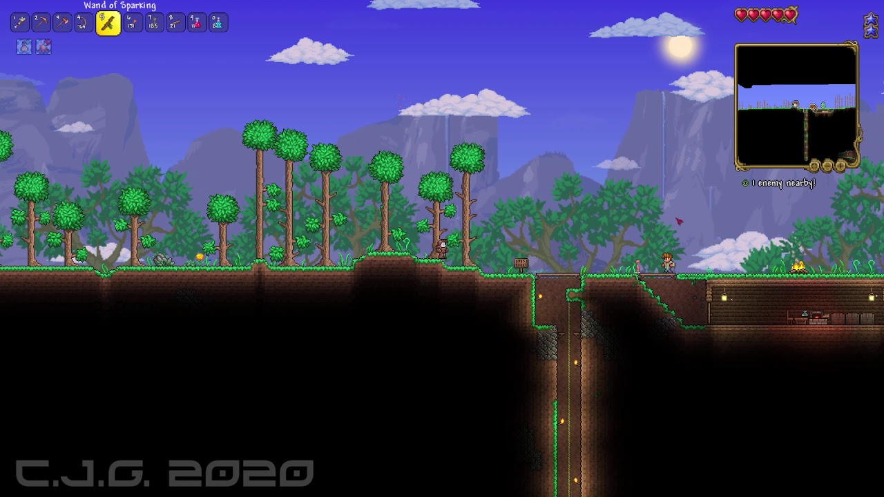 Terraria 1.4 Episode 2: Building the Mineshaft - YouTube