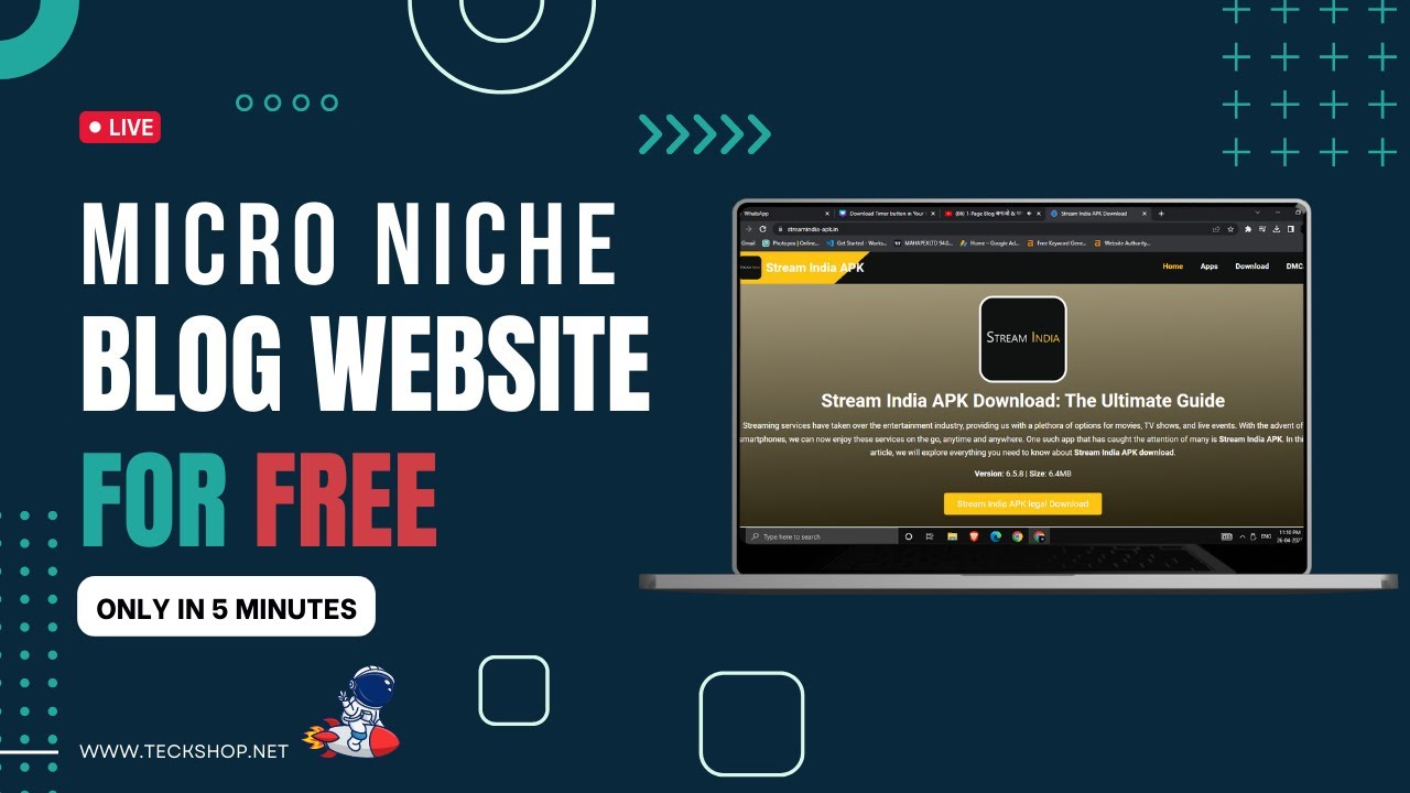 Micro Niche Blog Website Template For Free | Micro Niche Blog Website ...