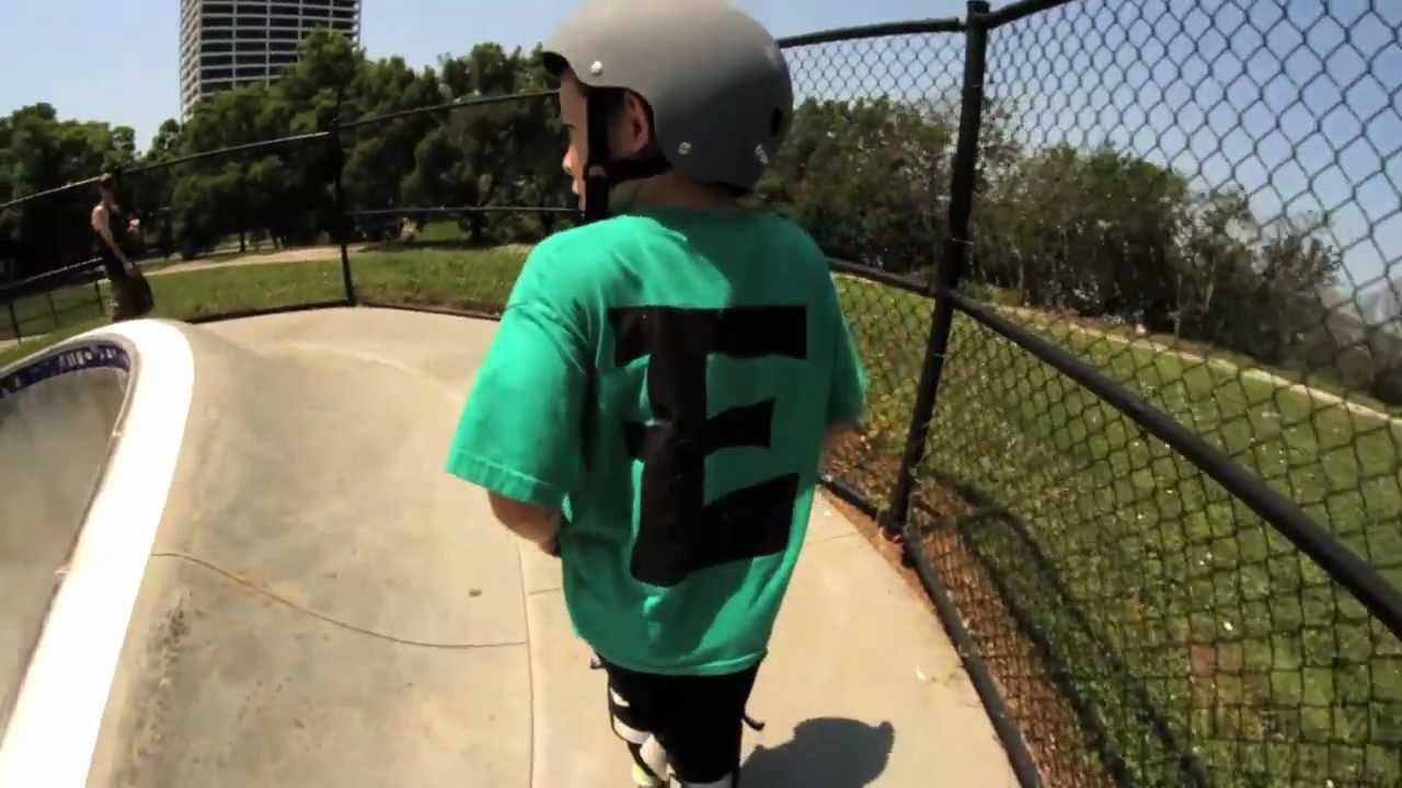 Evan Doherty, Age 8, 540 at Penn Valley Skatepark - YouTube