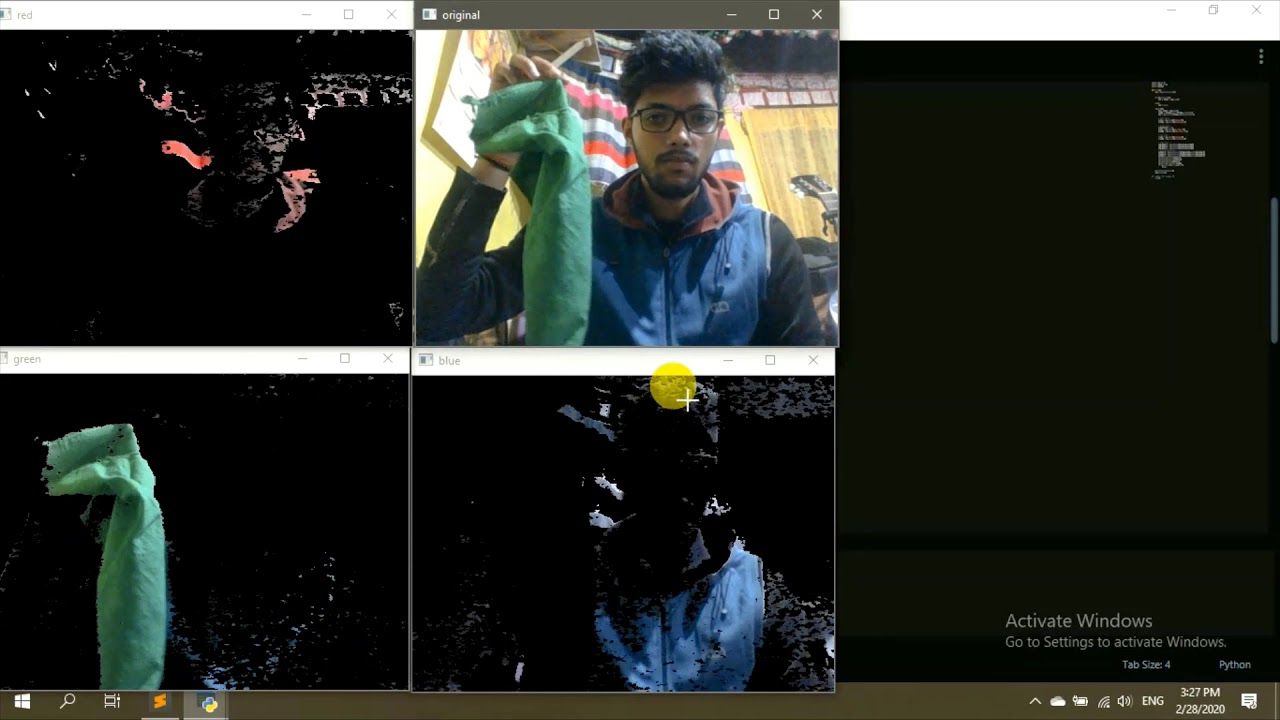 Object Detection/Tracker By Color (OpenCV):- Himanshu Tripathi - YouTube