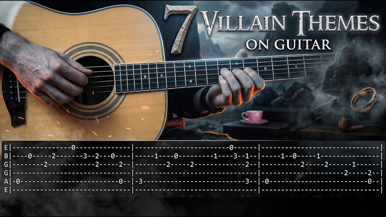 7 VILLAIN THEMES on Guitar | Tabs Tutorial - YouTube