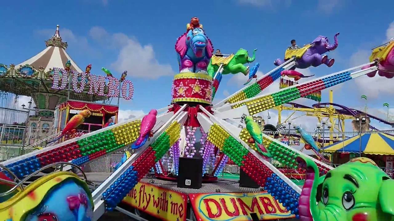 Dumbo Flying Ride At Funland In The Tropicana, Weston Super Mare, 4 ...