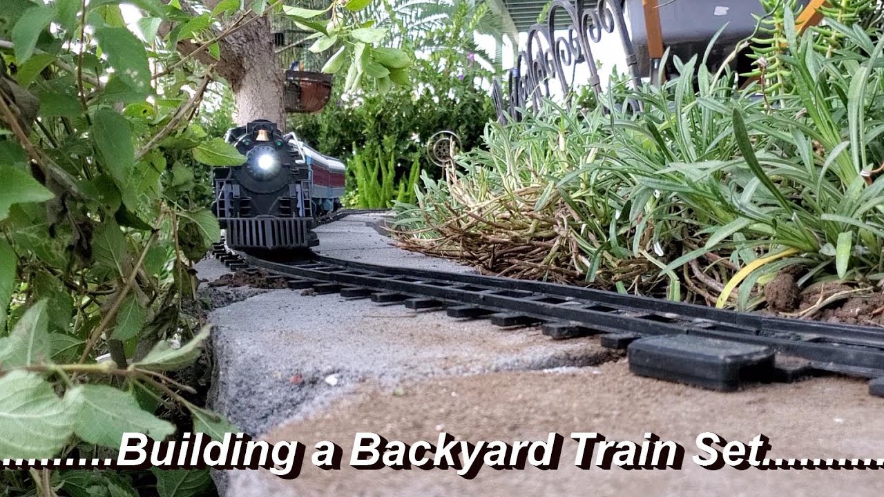 Backyard Train set - YouTube