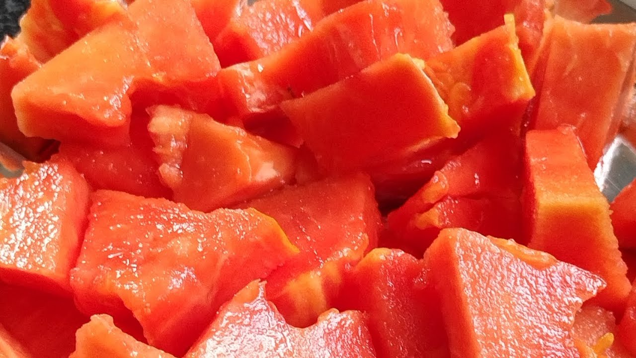 How to cut papaya/ how to cut, how to clean and eat papaya fruit # ...