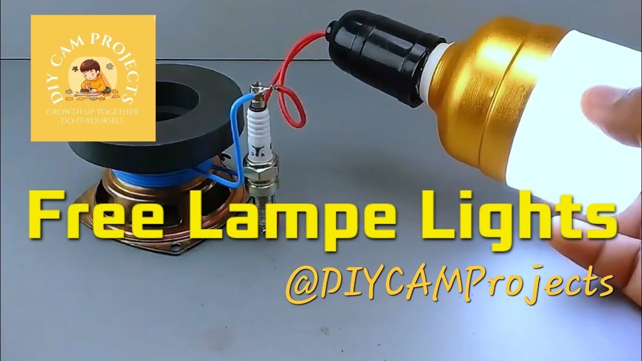 VDO 07: How to Take Small Speaker to Make Free Electricity Lampe Lights ...