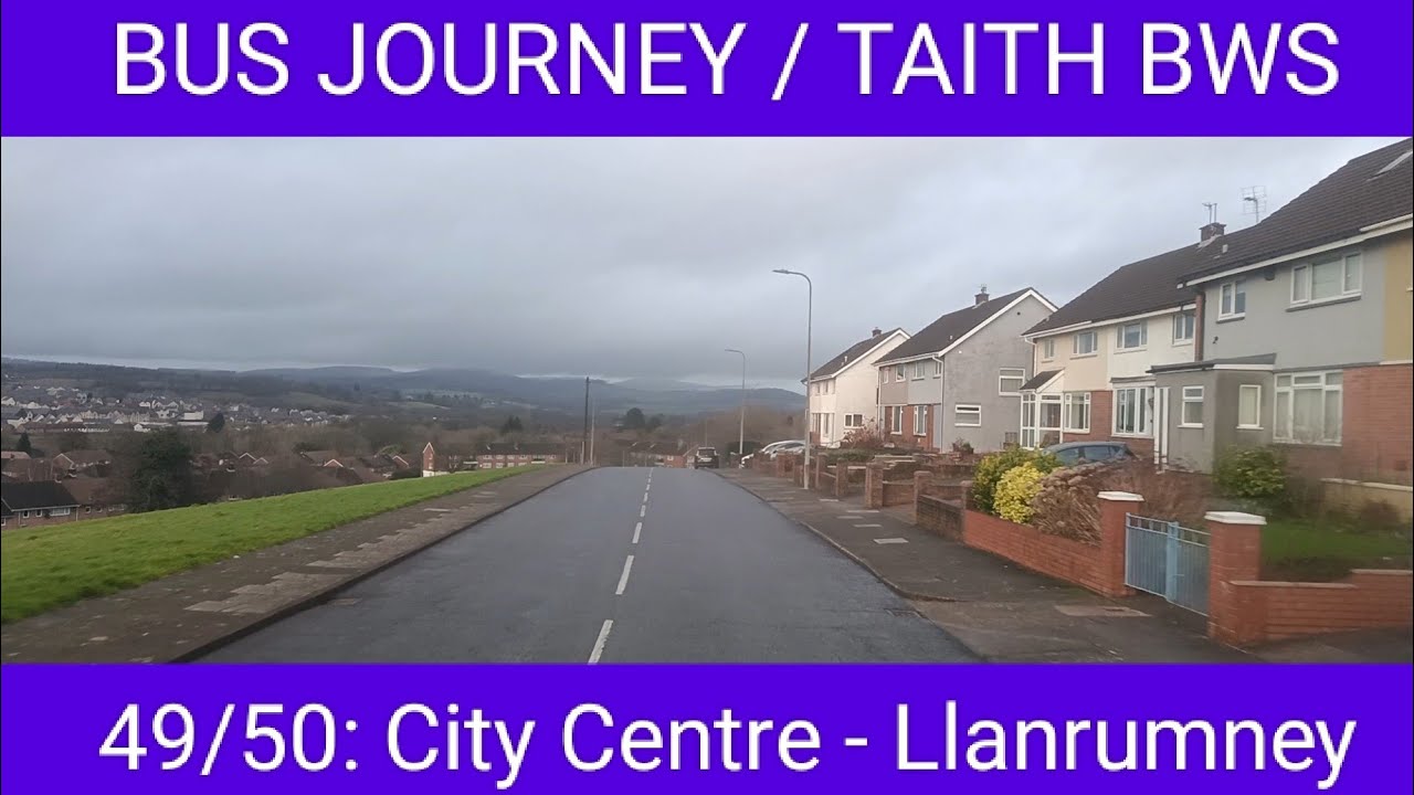 🇬🇧🏴󠁧󠁢󠁷󠁬󠁳󠁿 BUS JOURNEY (TIMELAPSE) | Cardiff Bus 49/50: City Centre ...