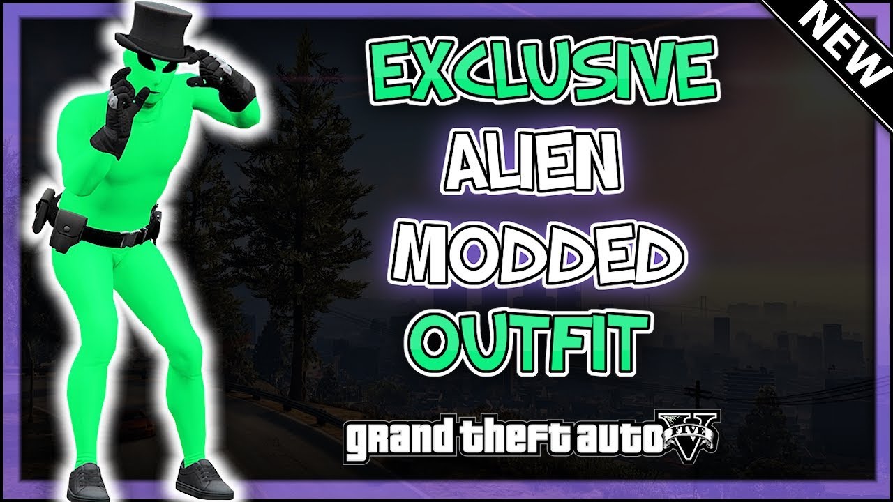 GTA5 I *MALE* Green Alien MODDED Outfit! (TRANSFER + MERGE) Patch 1.50 ...