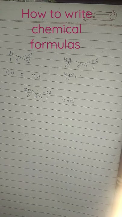 How to write Chemical Formula || Writing Chemistry Formula Easily ...