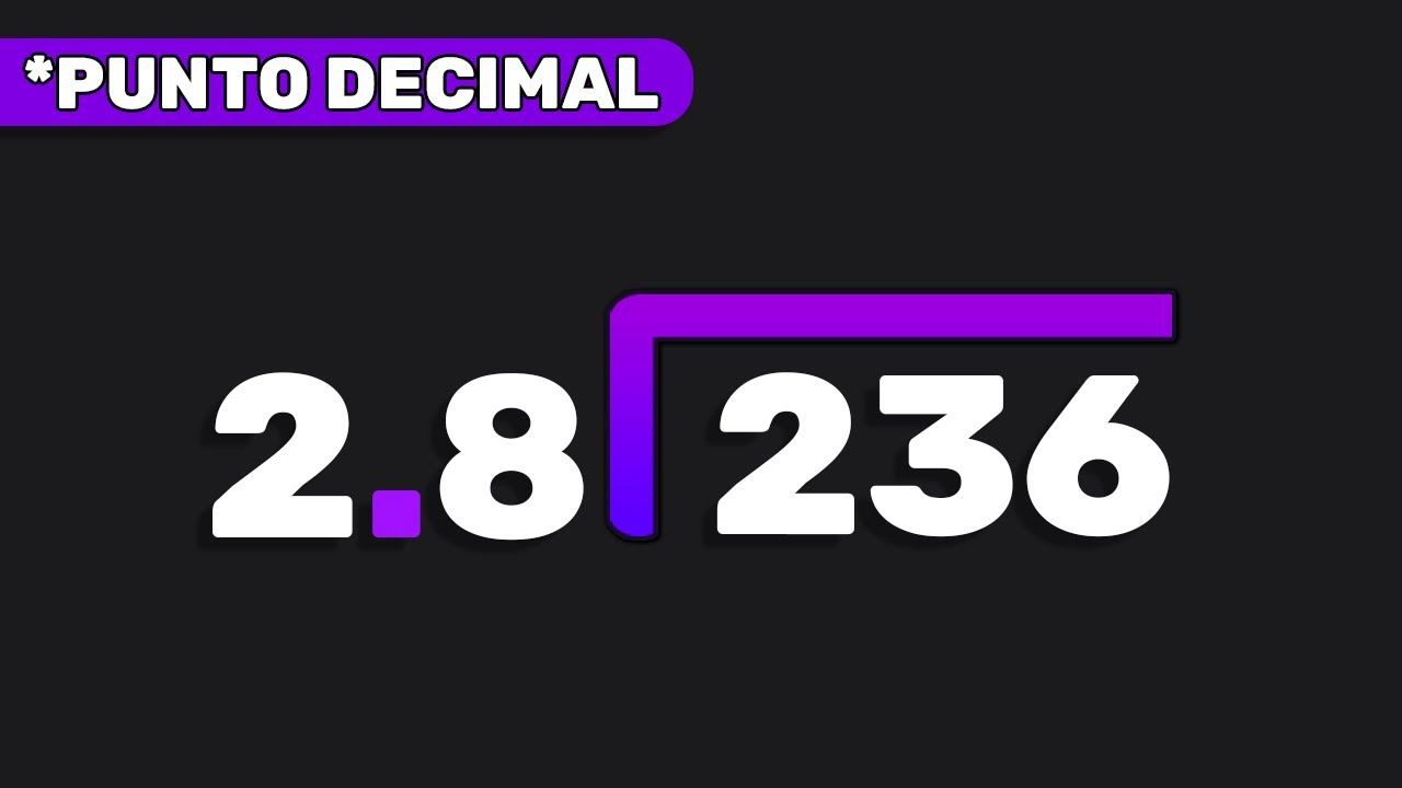 DIVISION CON PUNTO DECIMAL AFUERA (Nivel Fácil) - YouTube