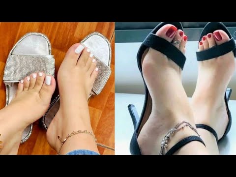 Decent pedicure/beautiful footwear new ideas/elegant looking toes# ...