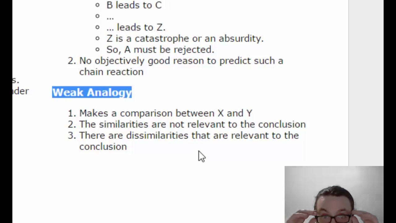 Slippery Slope and Weak Analogy - YouTube
