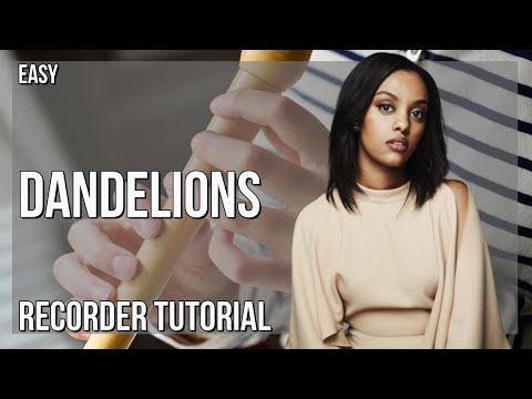 How to play Dandelions by Ruth B on Recorder (Tutorial) - YouTube