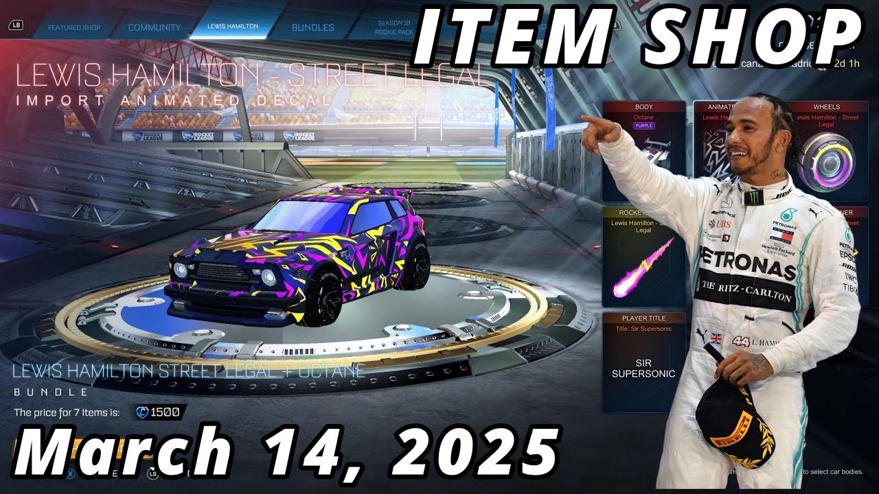 Lewis Hamilton Bundle Rocket League Bundle - YouTube