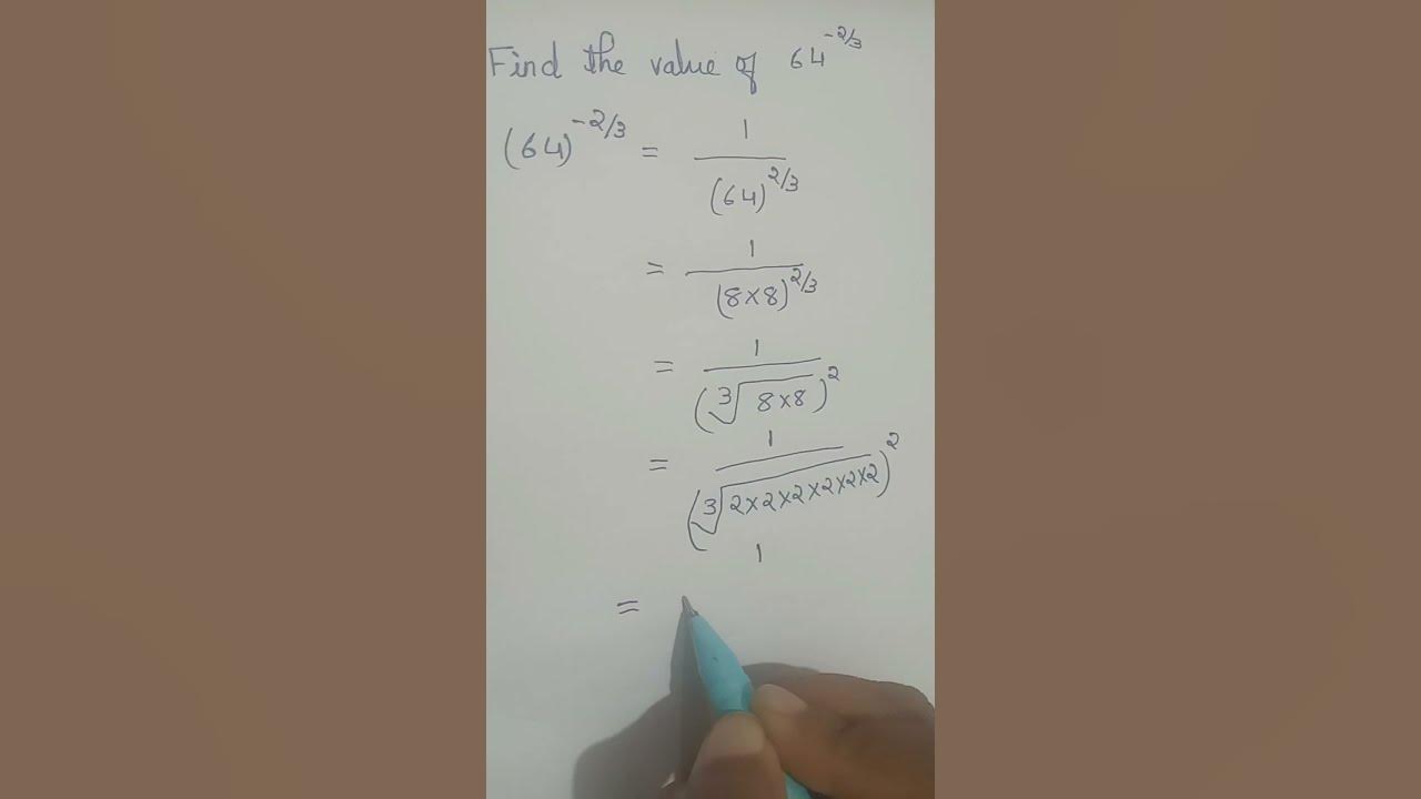 find-the-value-of-64-power-2-3-youtube