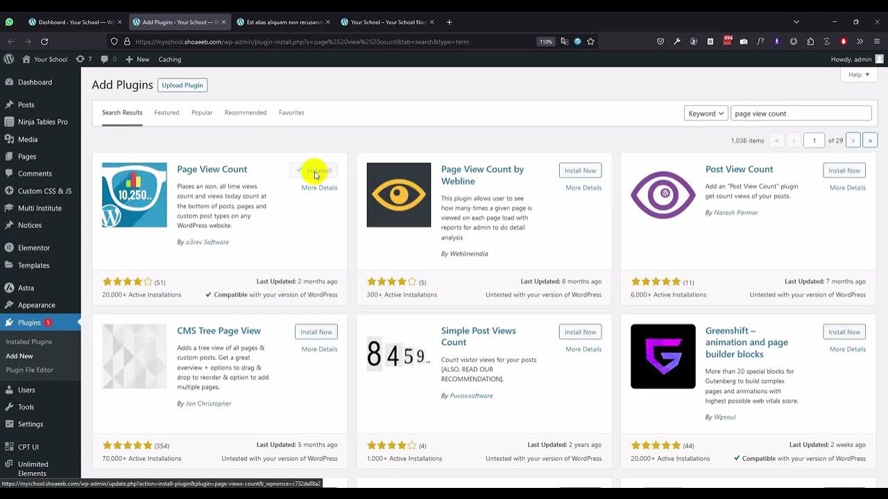 #1- How to add Page Views Counter in WordPress website using Page View Count Plugin | 2023 - YouTube