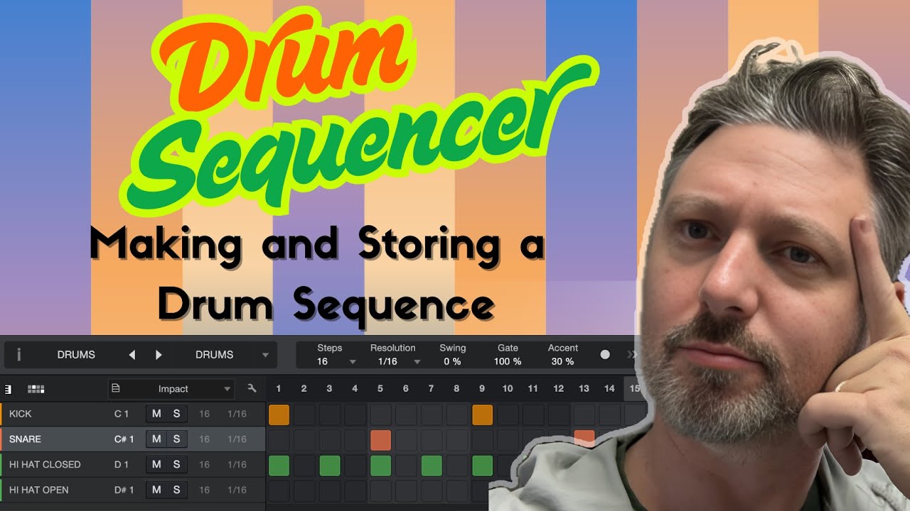 Drum Sequencer: Making and Storing a Drum Sequence - YouTube