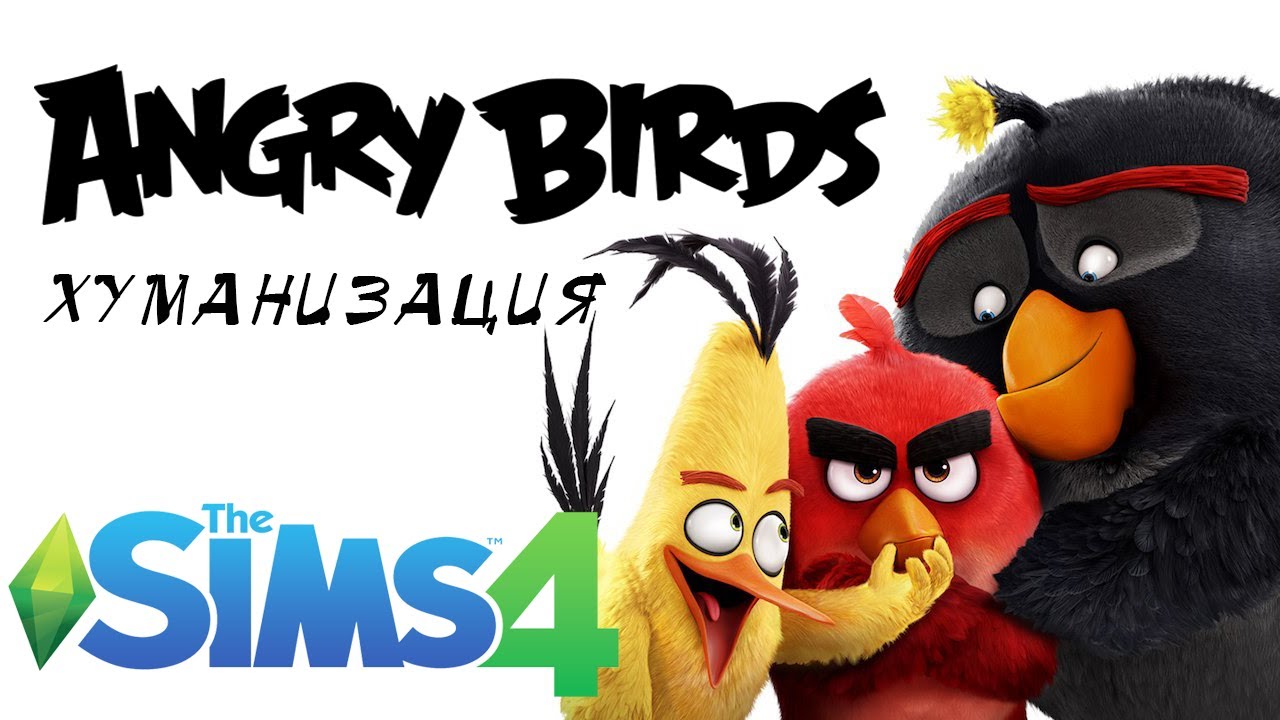 Angry Birds хуманизация в Симс/ Angry Birds in The Sims 4 - YouTube