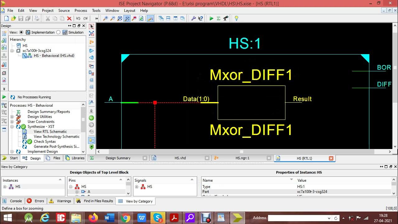 How to implement Half Subtractor using VHDL - YouTube