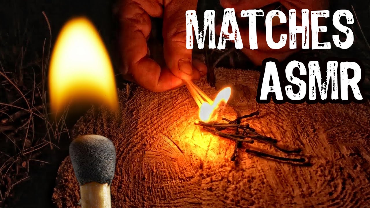 ASMR matches no talking. Matches sound effect. ASMR night in the woods ...