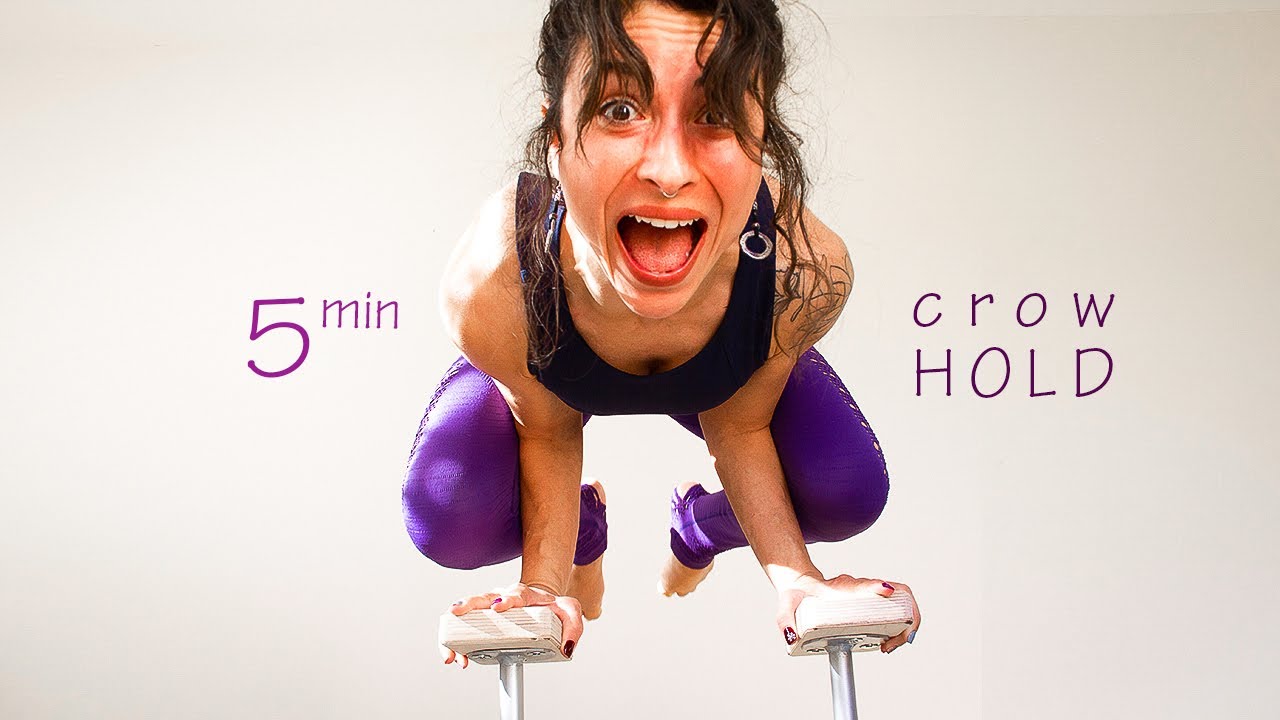 5 Minute CROW POSE / BAKASANA HOLD Yoga Challenge - YouTube