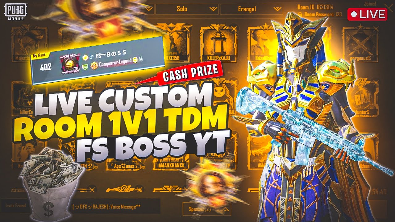 🔴 PUBG MOBILE LIVE 1v1 TDM ROOMS | UC GIVEAWAY CHAT GIVEAWAY | LIVE ...