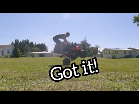 How To Wheelie A Quad (Small 110cc ATV) - YouTube