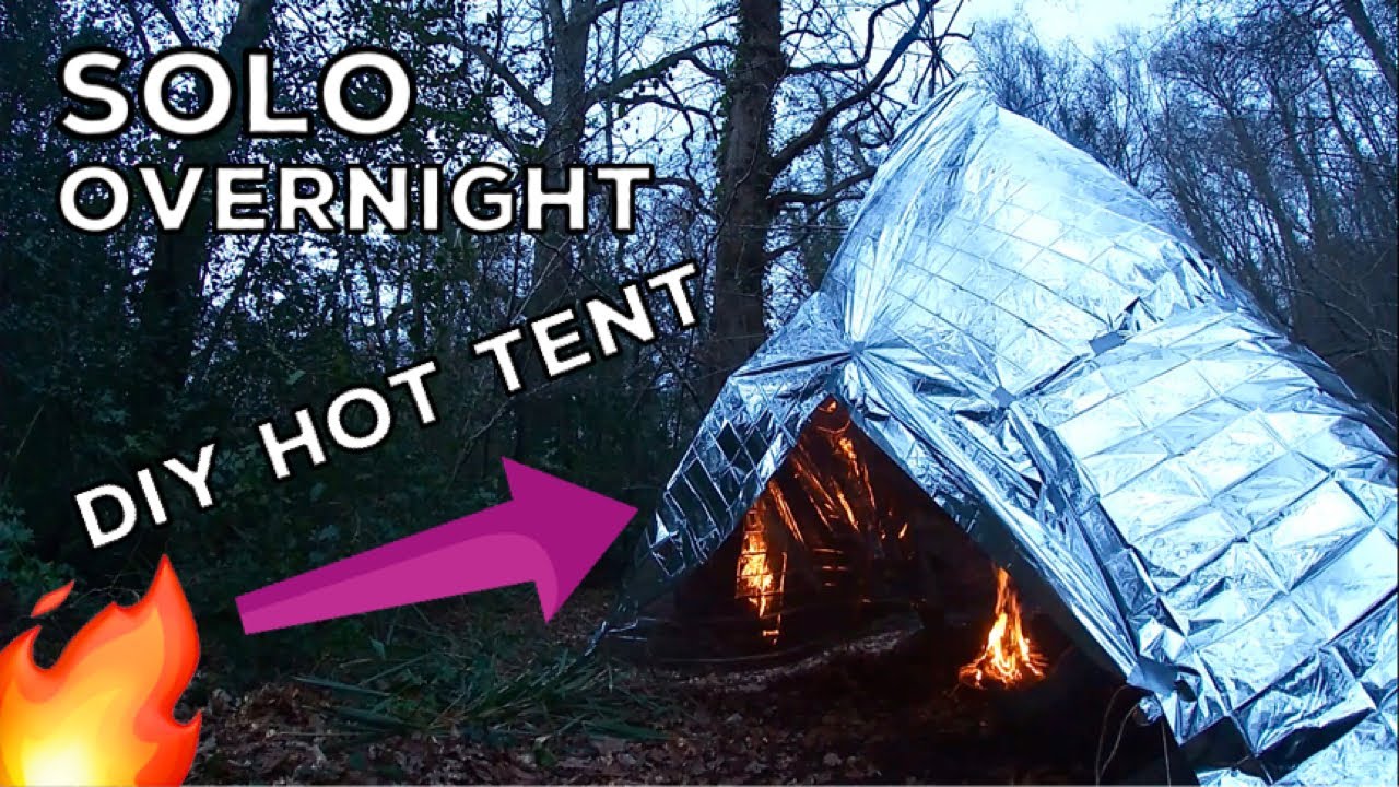 SUPER WARM SUB ZERO WINTER CAMPING! Solo Overnight In A DIY Hot Tent ...