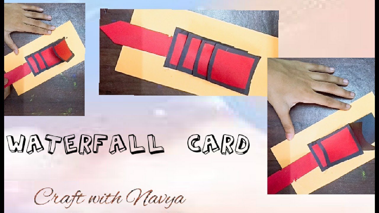 Diy waterfall card/pull me waterfall card/ waterfall card tutorial ...
