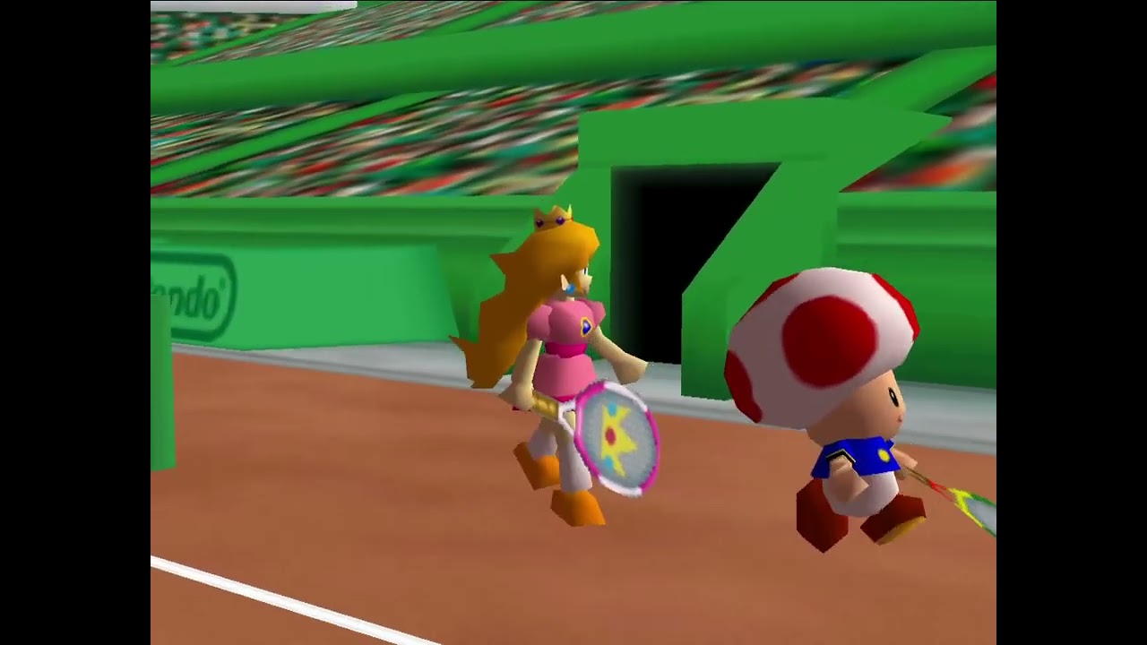 Mario Tennis 64 Doubles Moonlight Cup - Toad and Peach - YouTube
