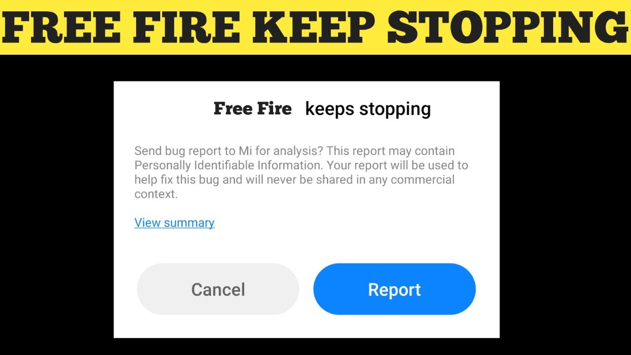 How to Fix Free Fire Keep stopping error in mobile - YouTube