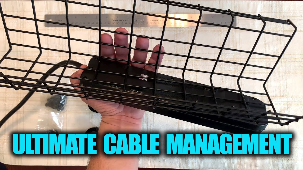 Ultimate Cable Management! - Under Desk Cable Management Tray - YouTube