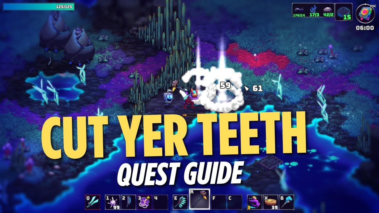 Cut yer teeth quest, get a pickaxe - Crashlands 2 - YouTube