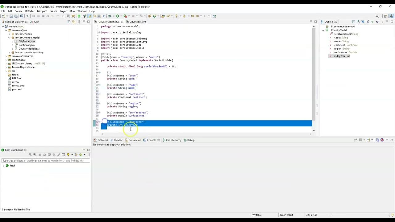 #13 - Criando entidade country - YouTube