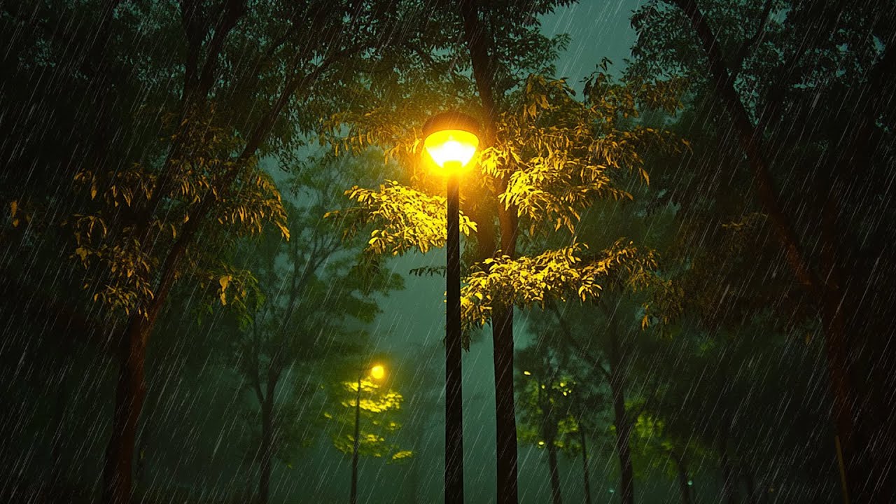 Comforting Rain Sounds in a Peaceful Forest at Night - Relaxing Nature ...