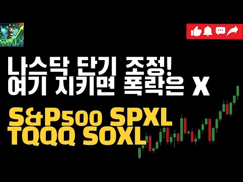 단기 조정 나스닥, 전반적인 주봉까지 리뷰 미국주식 TQQQ SOXL TSLA NVDA S&P 500 SPXL - YouTube