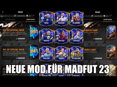 Madfut 23 BESTE MOD für unendlich Packs und Unendlich Coins MADFUT23 ...