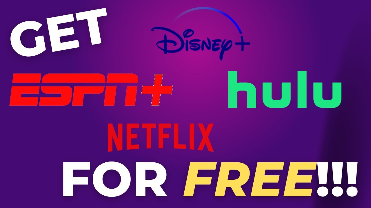 Netflix, Hulu, Disney+, ESPN+ for FREE!!! - YouTube