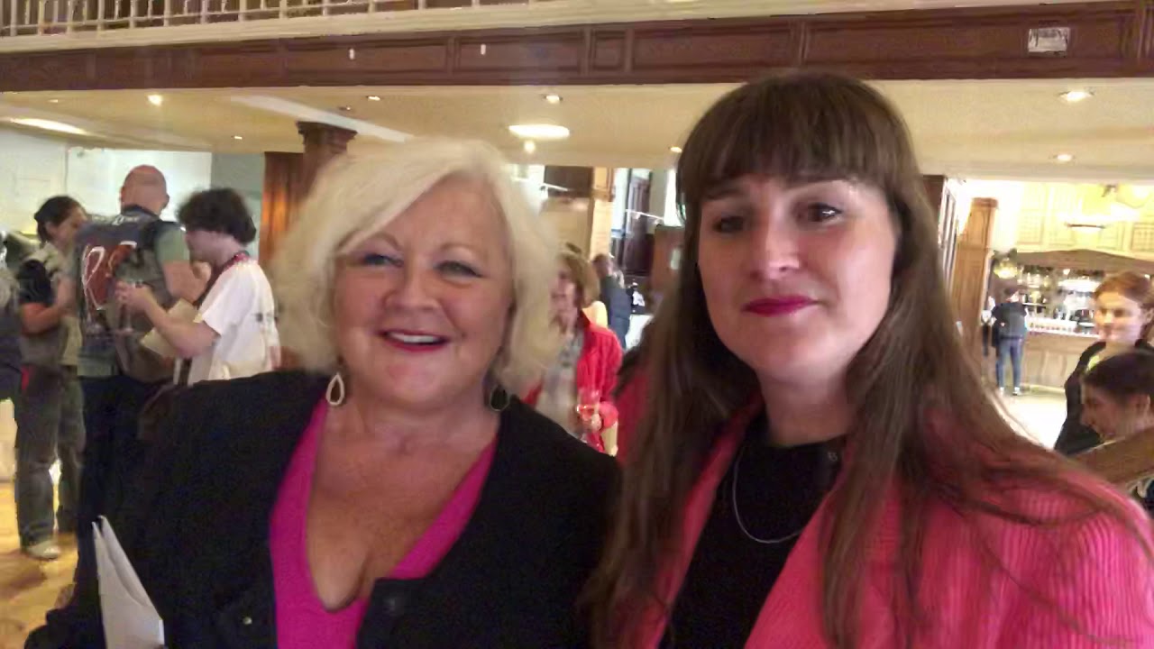 Bev Lyons with Karen Koren and daughter Katy at Gilded Balloon 2019 ...