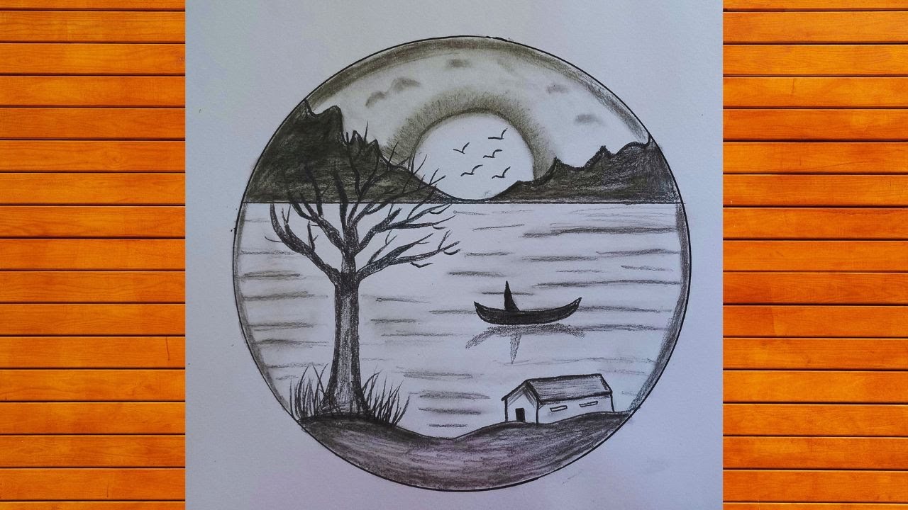 Easy circle drawing | Circle drawing for beginner| Pencil drawing in ...