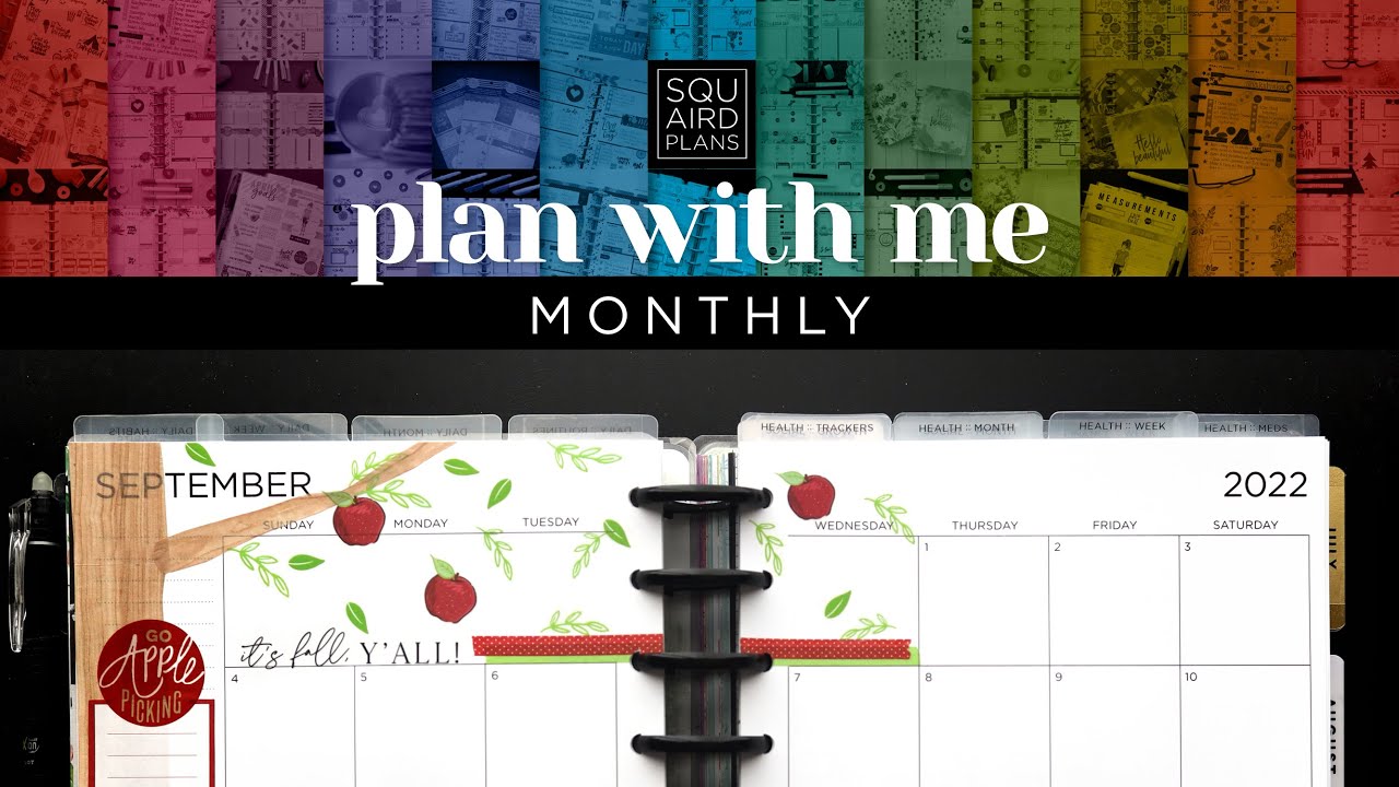 Monthly Plan with Me :: September Apple Picking Planner Theme ...
